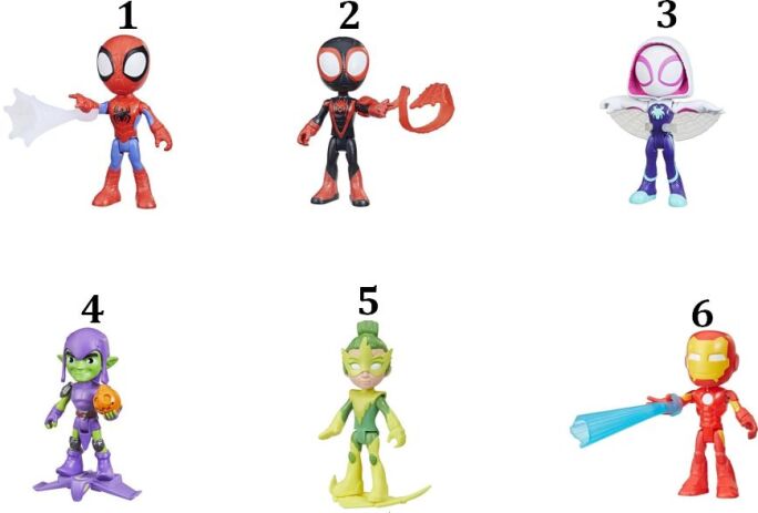 Spidey Saf Hero Figure-6 Σχέδια (F1462) | Moustakastoys.gr