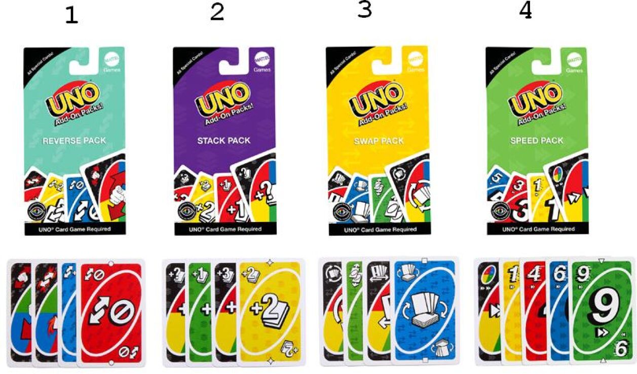 Uno Add-On Packs-4 Σχέδια (JCV55) | Moustakastoys.gr