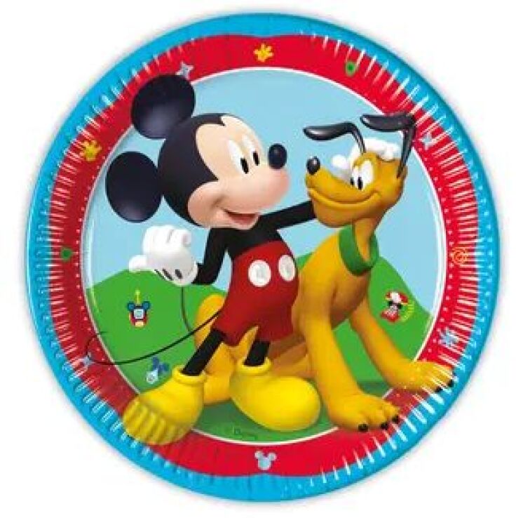 Πιάτα Μεσαία Mickey Rock The House 20cm 8Τμχ (94050) | Moustakastoys.gr
